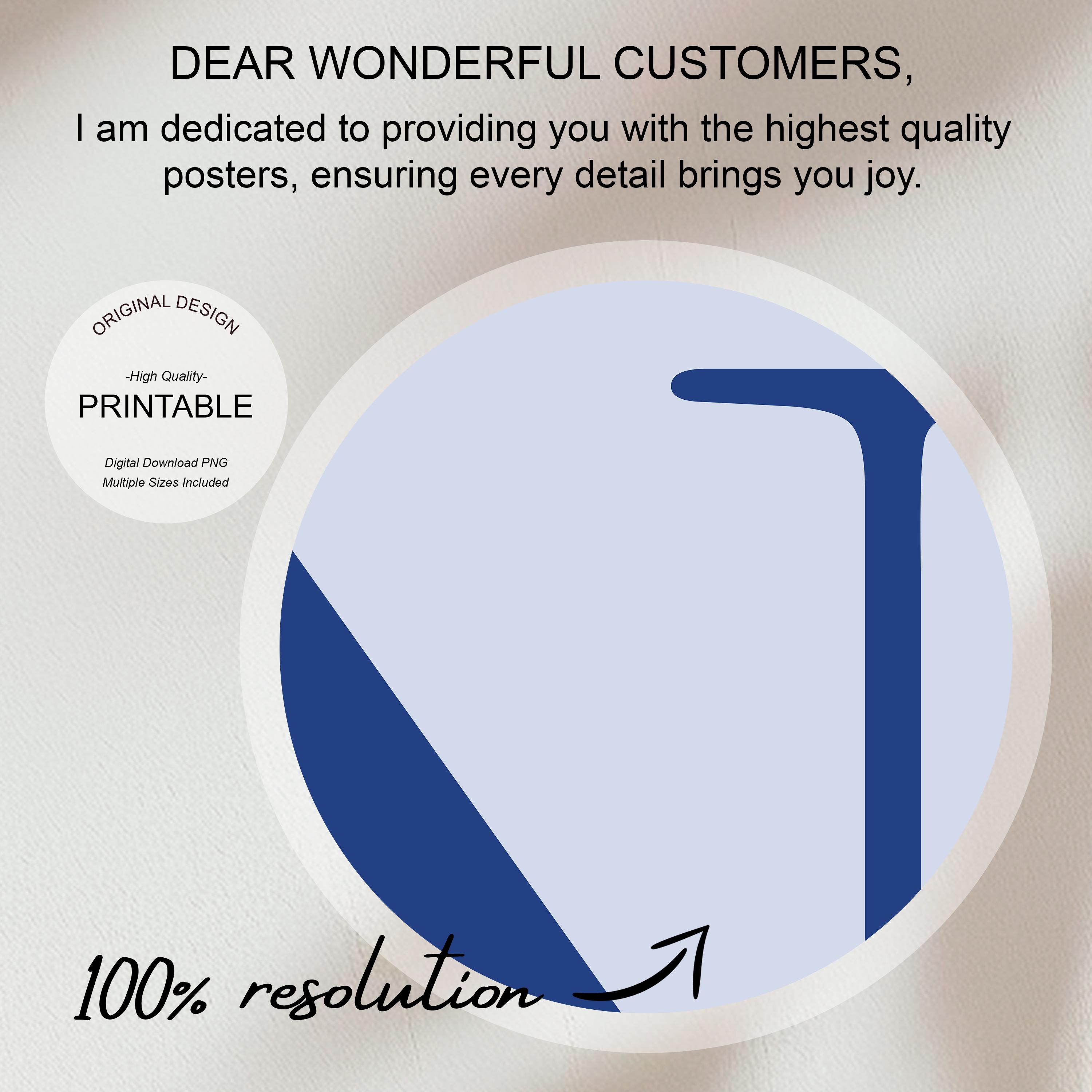 Blue Wall Art, Letter N Poster, Preppy Room Decor, N Initial Print Cute ...