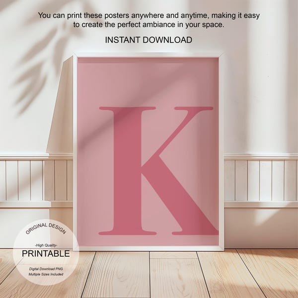 K Letter Wall Poster - Etsy