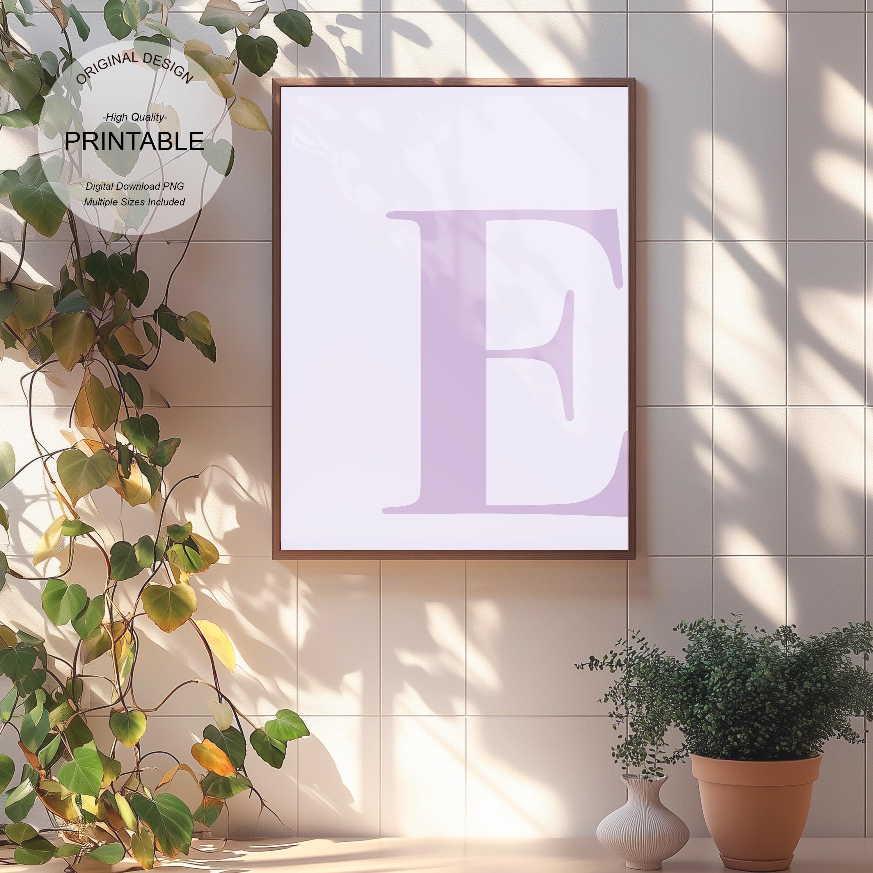 Lilac Letter E Poster: Purple Dorm Room Decor (digital Download) - Etsy