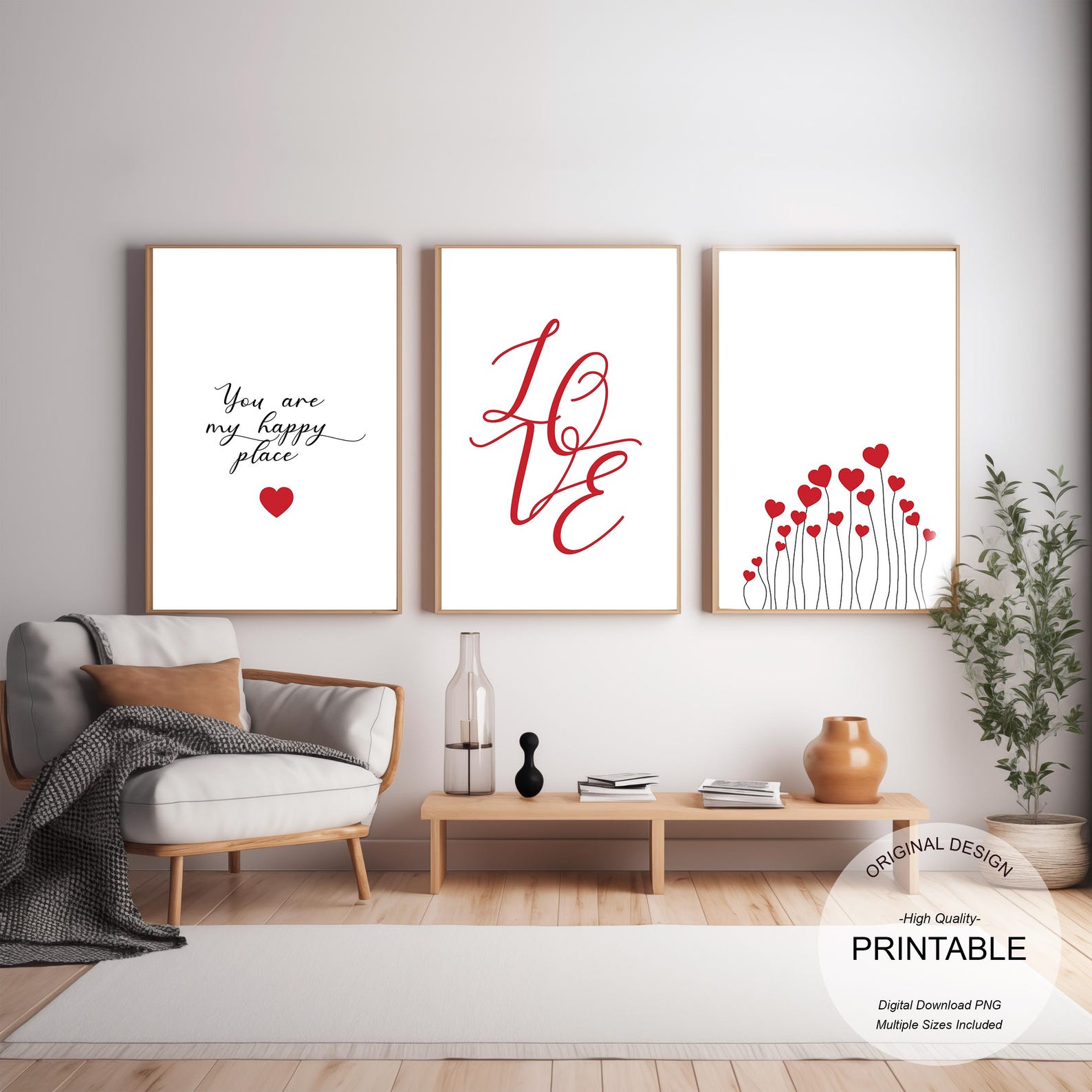Valentine's Day Prints Bundle: Gallery Wall Set of 18 Printable Wall ...