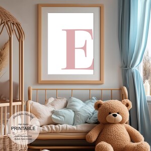 Pink Letter E Print: Preppy Dorm Decor (digital Download) - Etsy