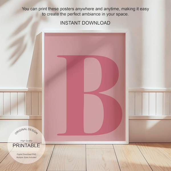 Letter B Poster - Etsy