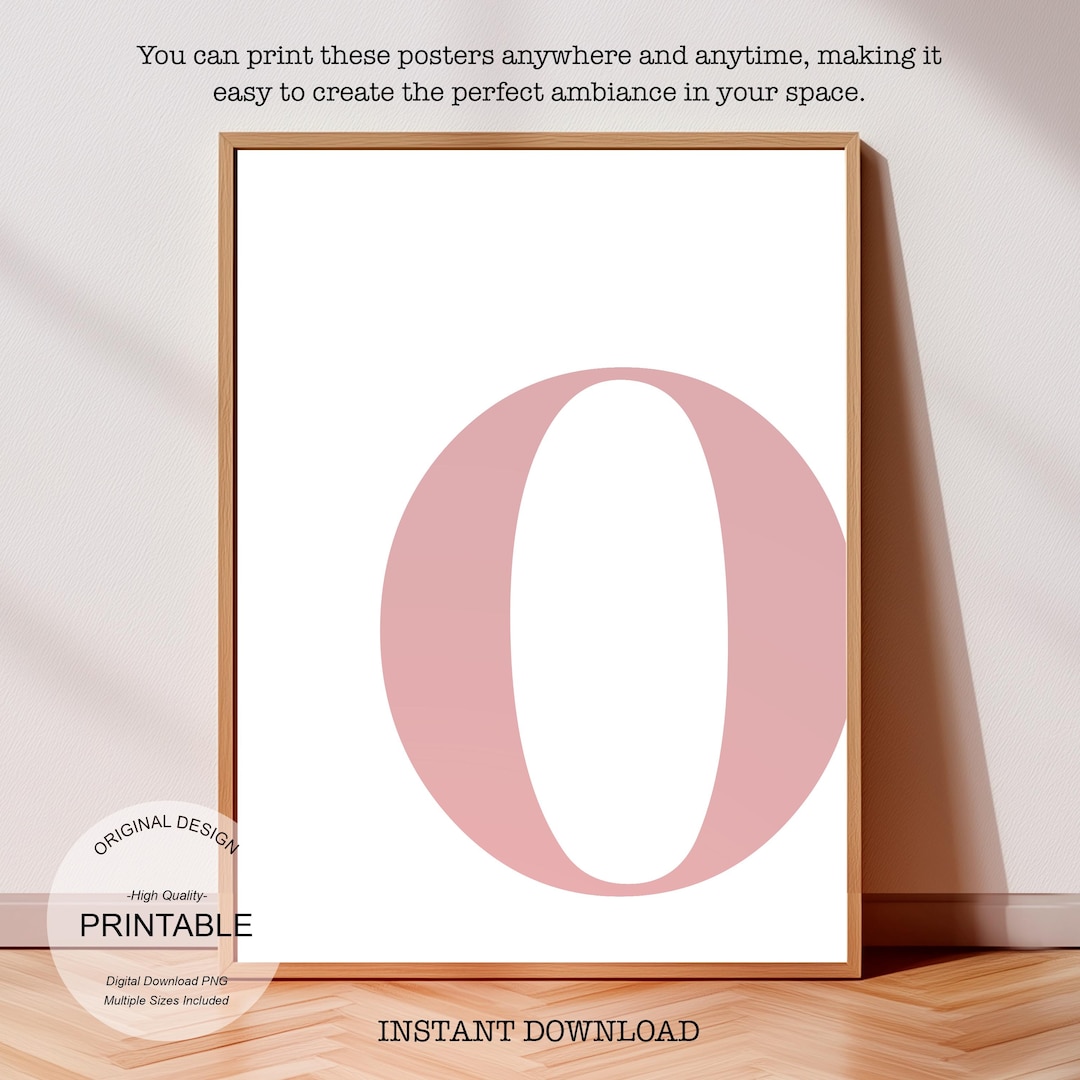 Pink Letter O Print: Preppy Dorm Decor (digital Download) - Etsy