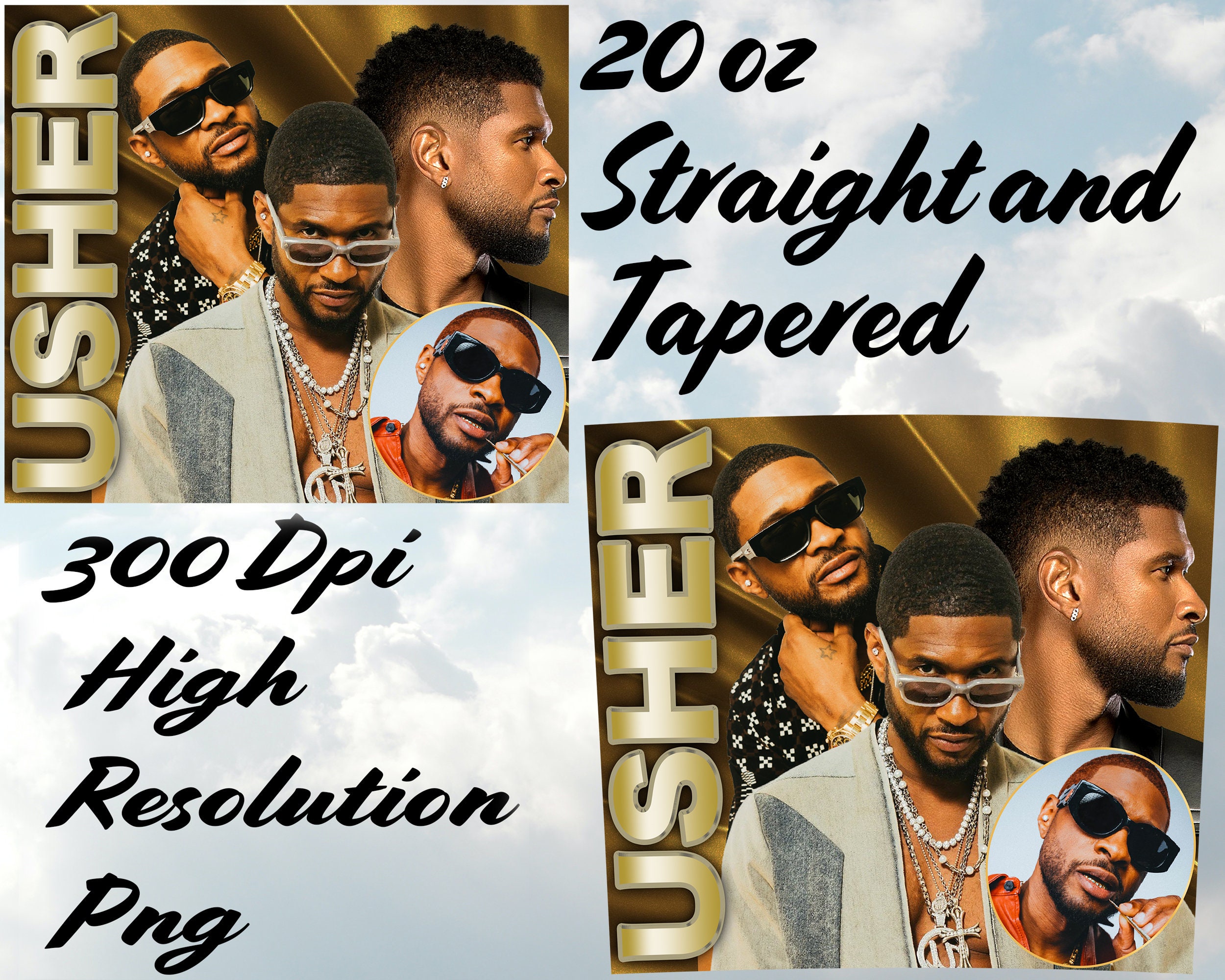 Tumbler Wrap Usher PNG 300 Dpi - Etsy