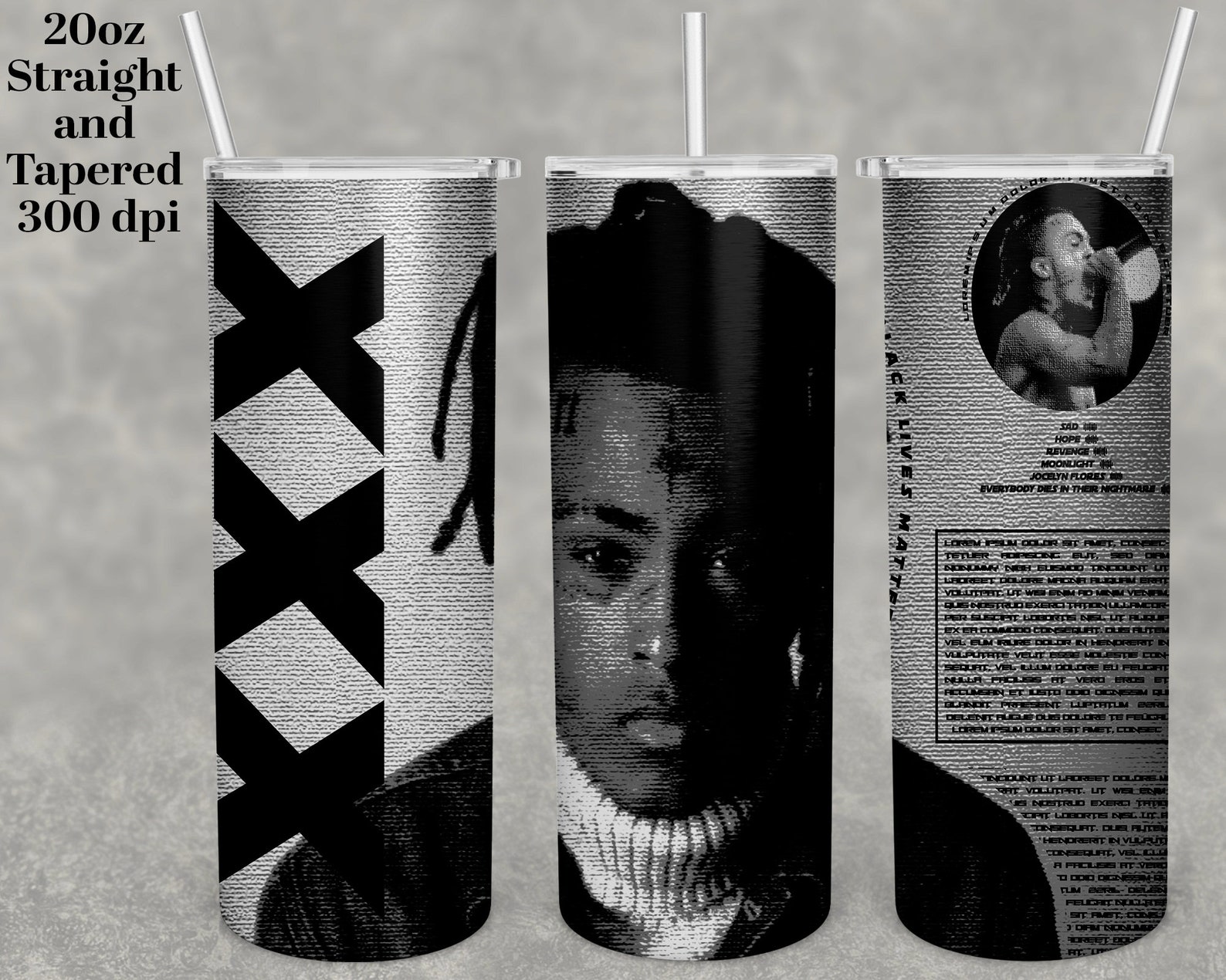 Xxxtentacion Tumbler 20 Oz Skinny | Stitch | Tumbler Sublimation ...
