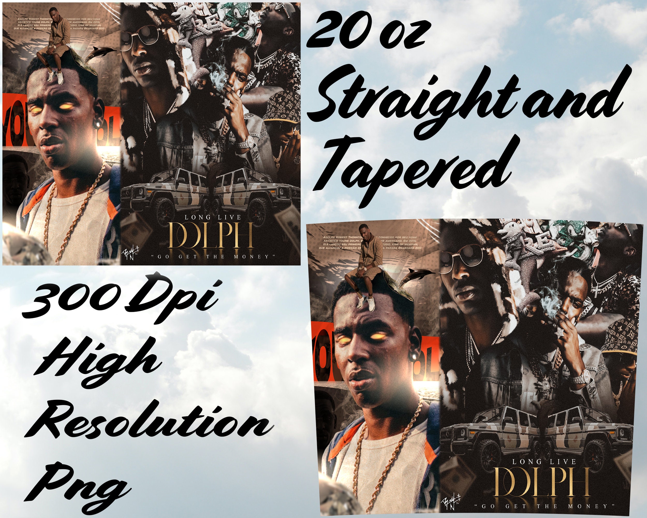 Young Dolph Tumbler 20 Oz Skinny Stitch Tumbler Sublimation Designs ...