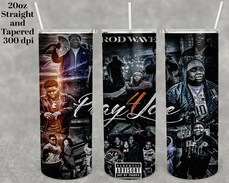 Rod Wave Tumbler 20 Oz Skinny Stitch Tumbler Sublimation Designs, Full ...