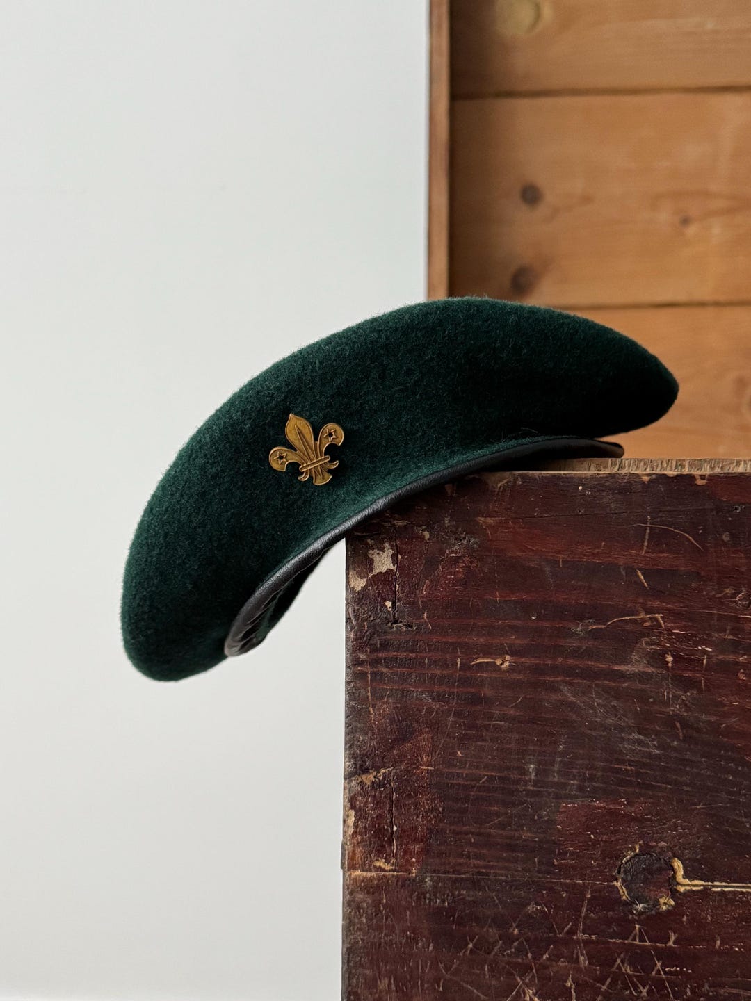 1960s Vintage Boy Scout Shops England Wool Beret Hat Retro British ...