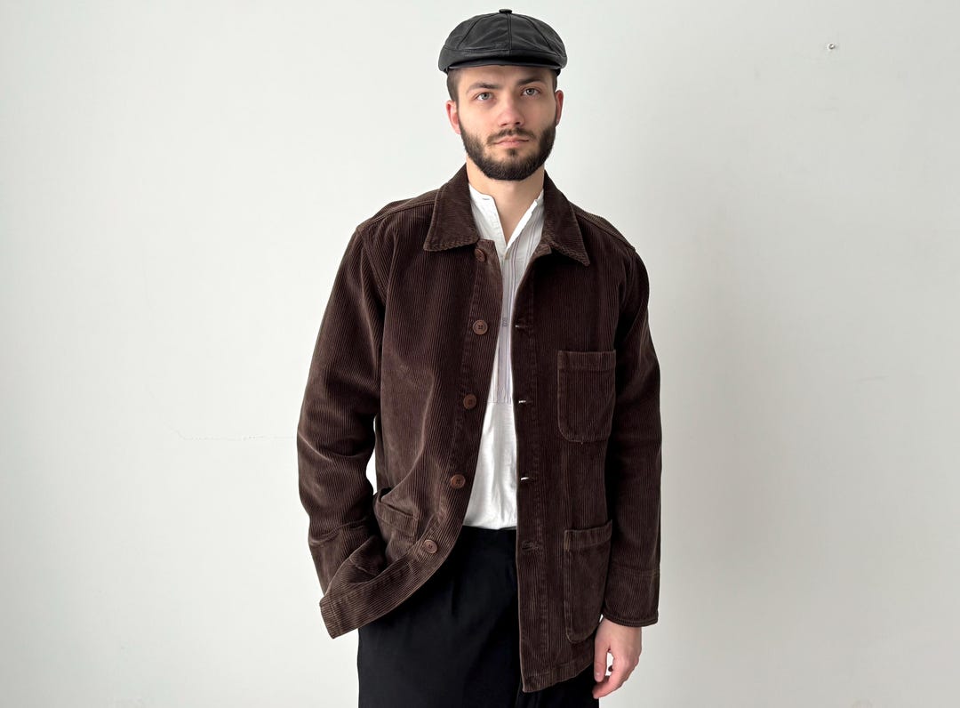 Emile Lafaurie French Work Painters Brown Corduroy Jacket - Retro ...