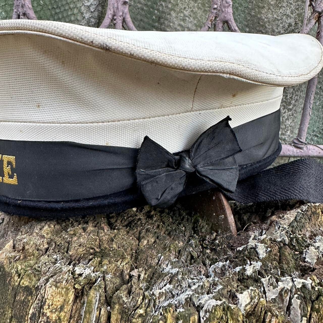 Antique 1930s Royal Navy HMS Rooke Duck Cap Sailor Uniform British ...