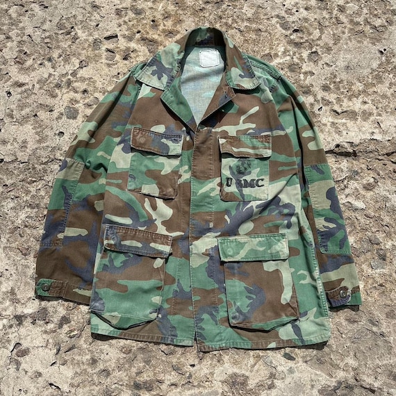 Military Vintage 80s US Marine Corps Woodland Camo Jacket Military Vintage 80s US Marine Corps Woodland Camo Jacket