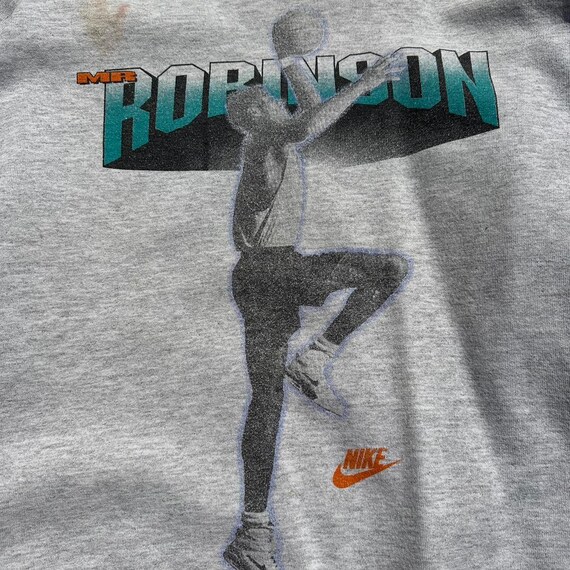 Vintage 1980s Nike NBA David Robinson Logo Made in US… - Gem
