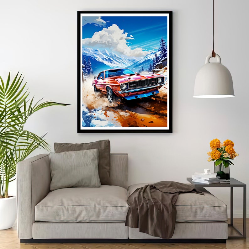 Vintage 1969 Chevrolet Camaro Poster Muscle Car Print Framed Poster ...