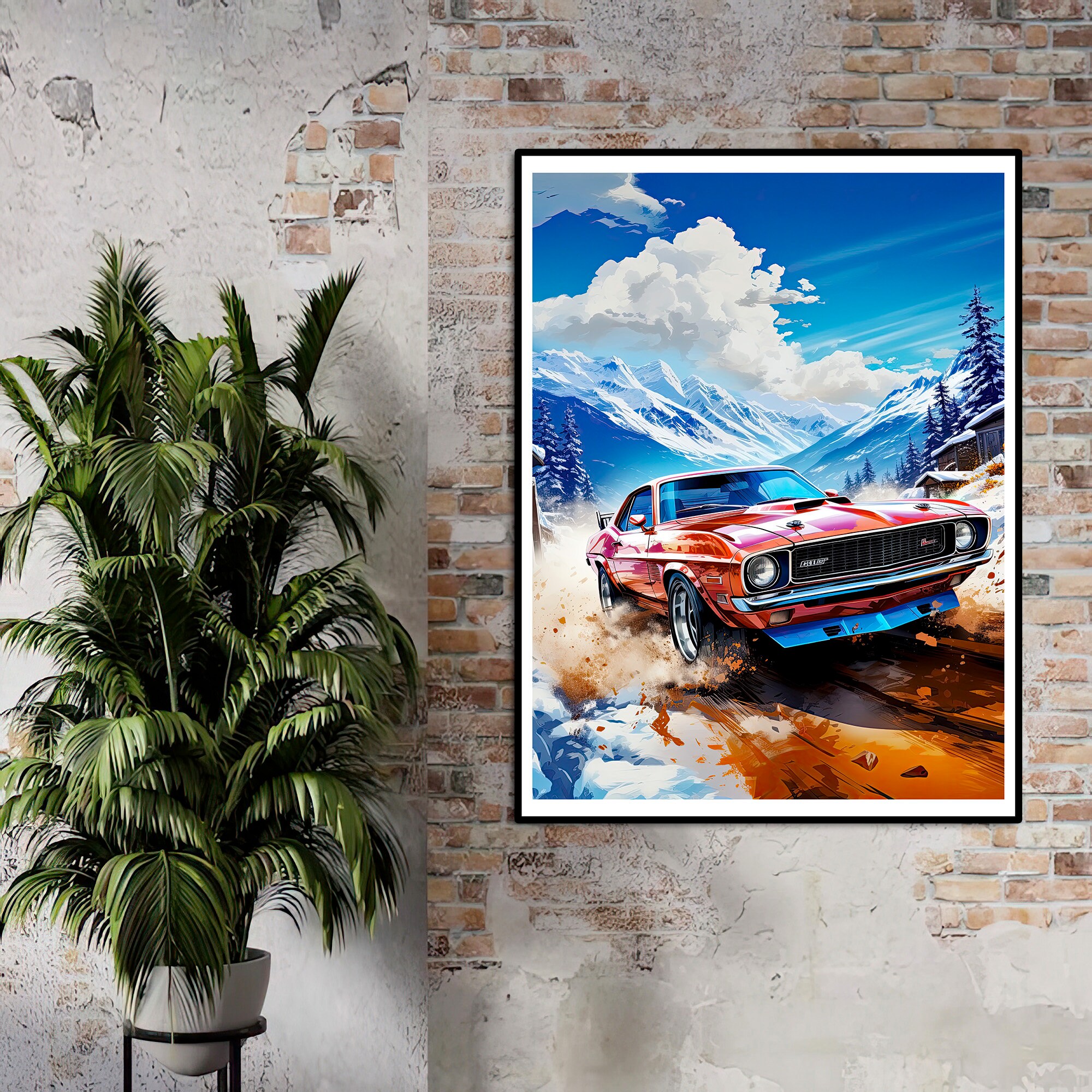 Vintage 1969 Chevrolet Camaro Poster - Muscle Car Print | Framed Poster ...