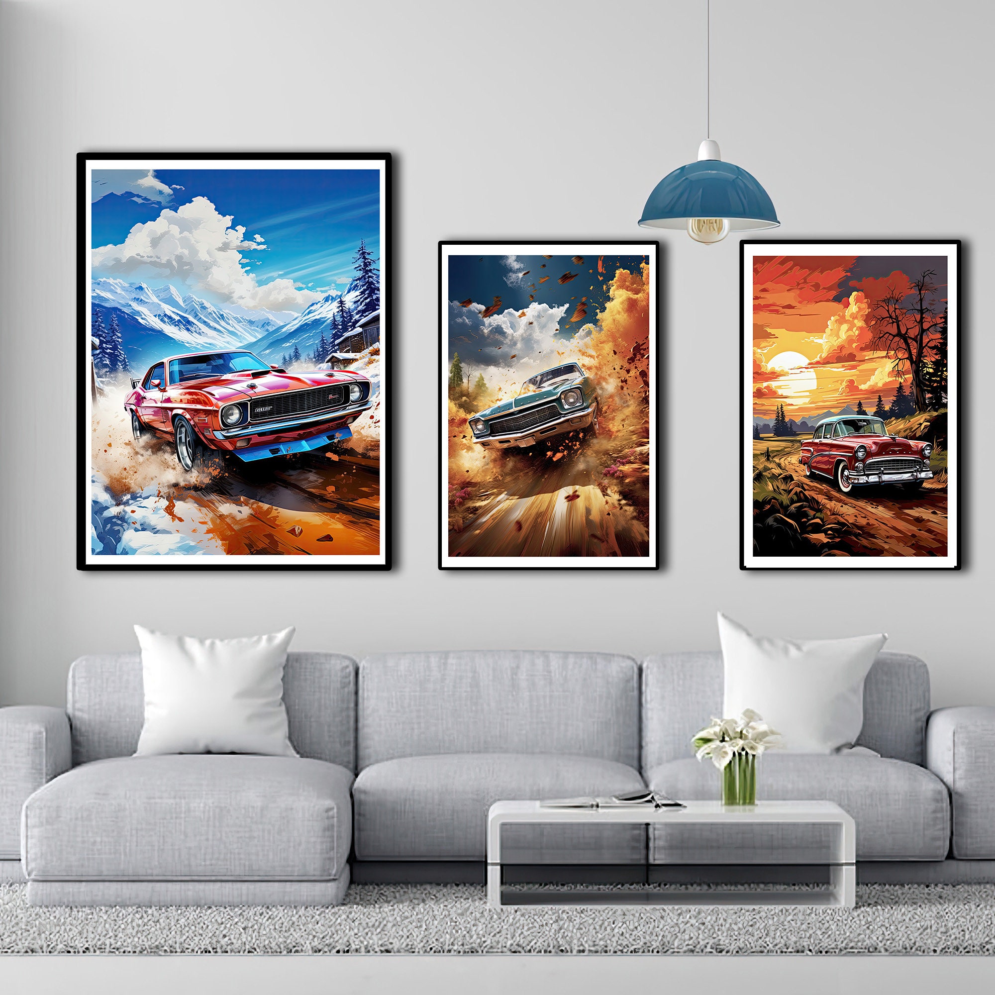 Vintage 1969 Chevrolet Camaro Poster - Muscle Car Print | Framed Poster ...