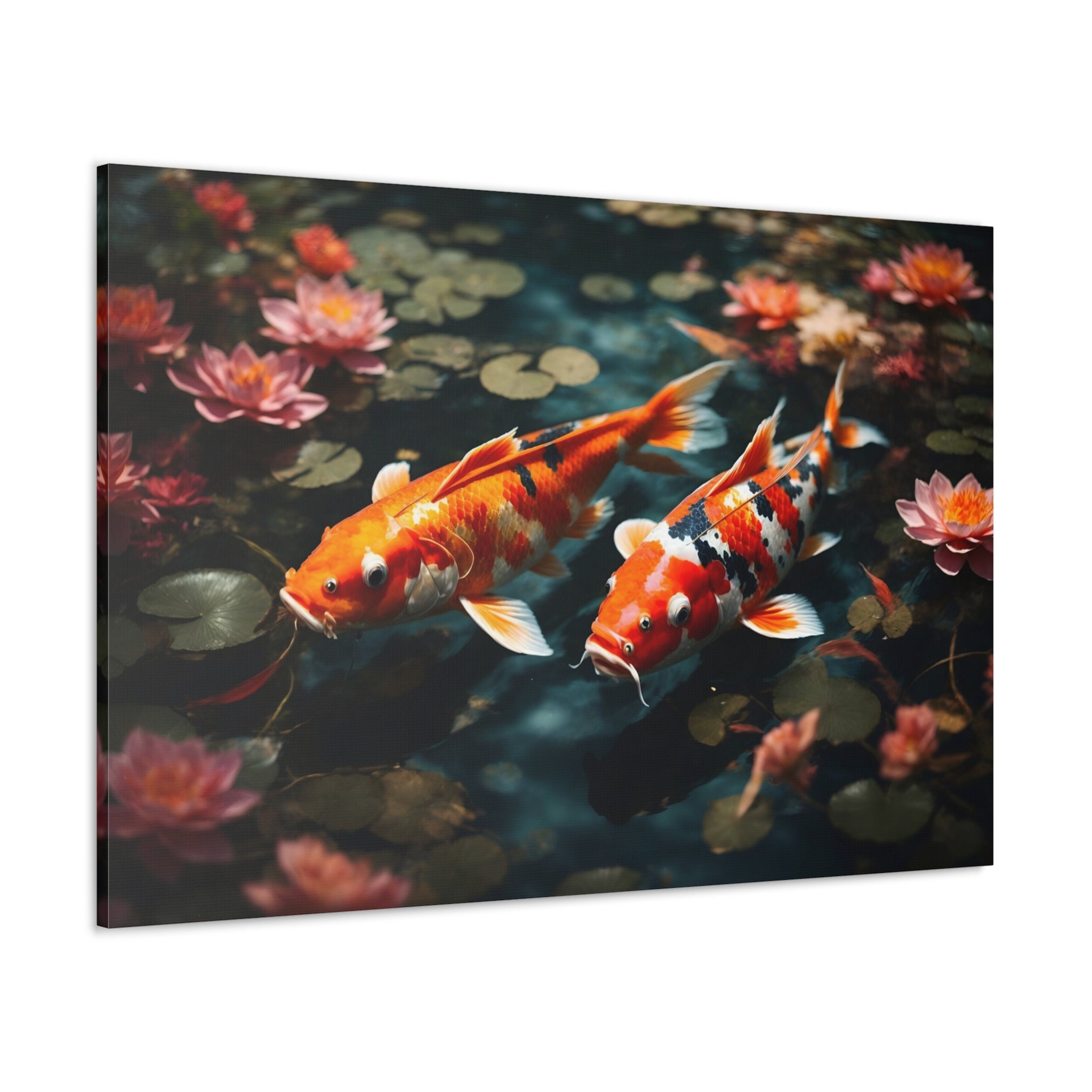 Koi Fish Wall Art.fish Wall Art. Lucky Charm Wall Art. Digital Canvas ...