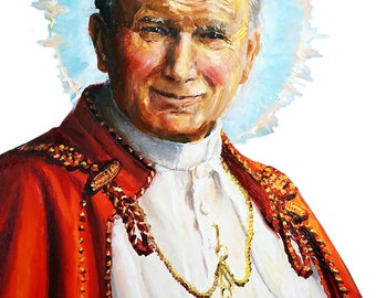 Saint John Paul II V8 Poster Print Art Home Wall Decor Catholic ...