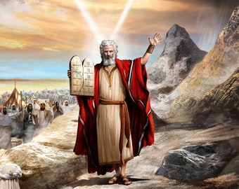 Moses V15 Poster Print Art Home Wall Decor Catholic Painting - Etsy