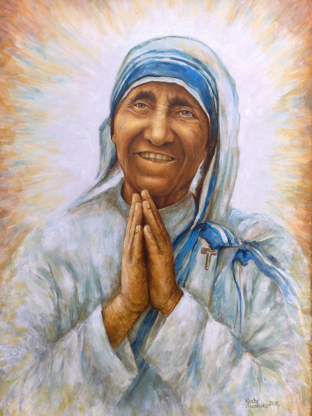 Mother Teresa of Calcutta V2 Poster Print Art Home Wall Decor Catholic ...