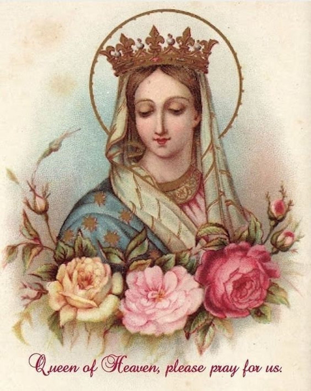 Mary Mother of God V41 Poster Print Art Home Wall Decor Catholic ...