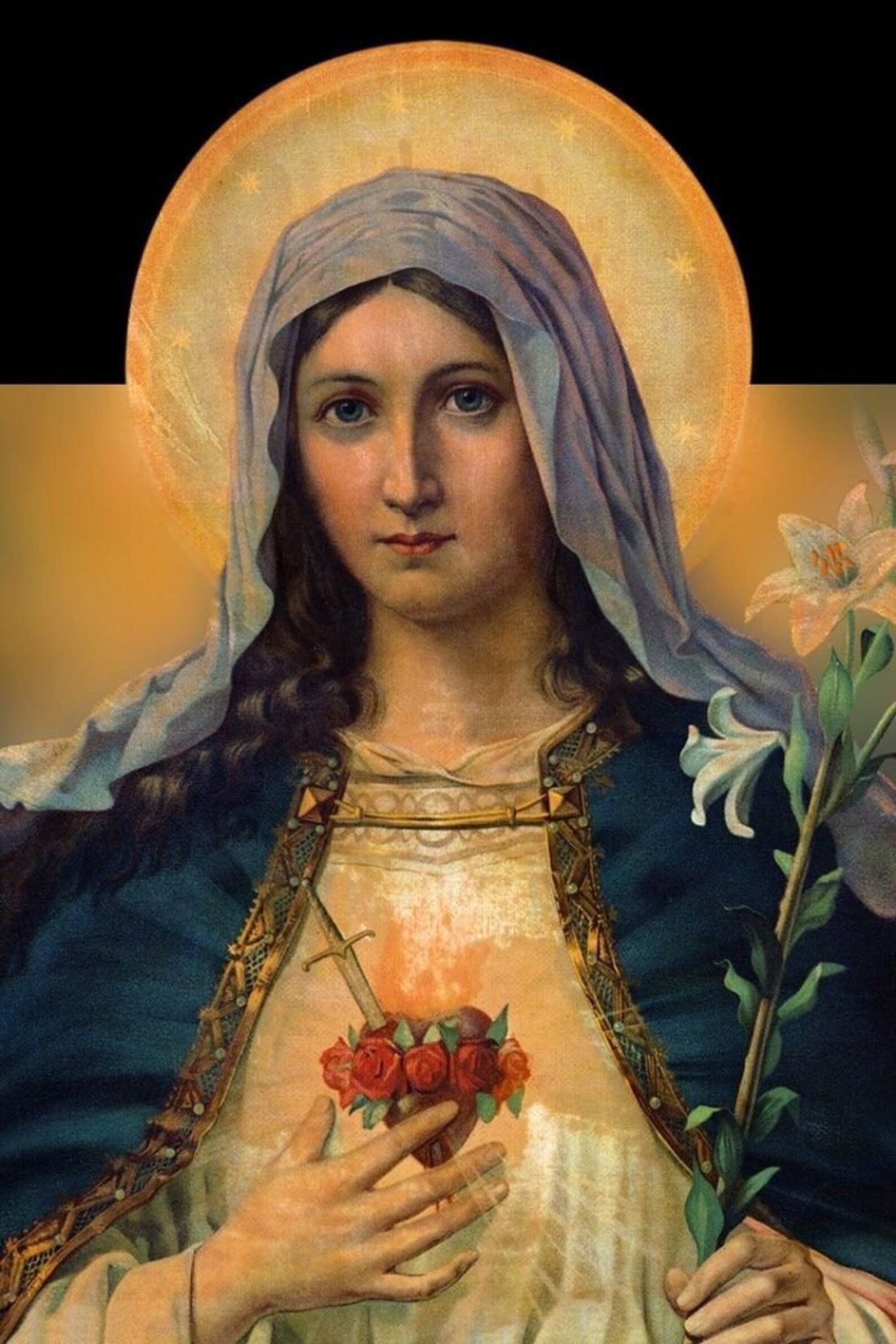 Our Lady of Sorrow V40 Poster Print Art Home Wall Decor Catholic ...