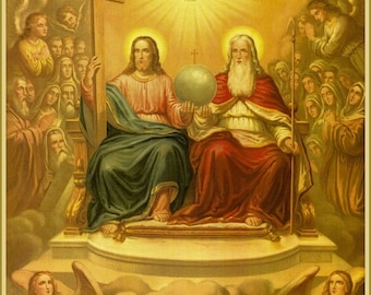 Holy Trinity V6 Poster Print Art Home Wall Decor Catholic Painting - Etsy