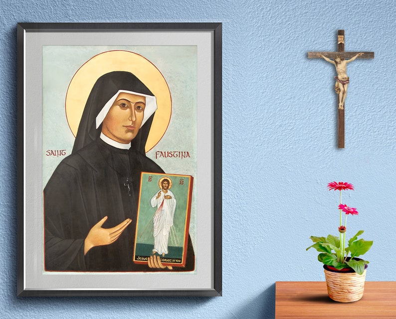 Maria Faustyna Kowalska of the Blessed Sacrament V3 Poster Print Art ...