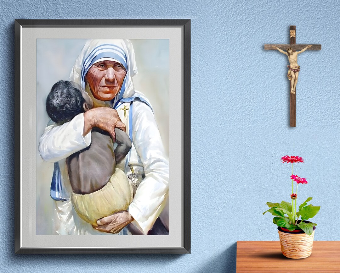 Saint Teresa of Calcutta, Mother Teresa, Mary Teresa Bojaxhiu V7 Poster ...