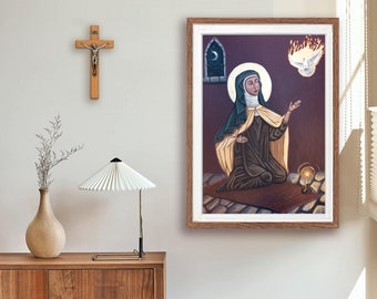 Saint Teresa of Avila V1 Poster Print Art Home Wall Decor Catholic ...