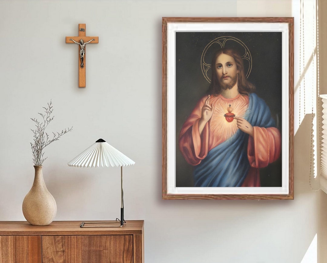 The Most Sacred Heart of Jesus, a Flaming Heart, Divine Light V19 ...