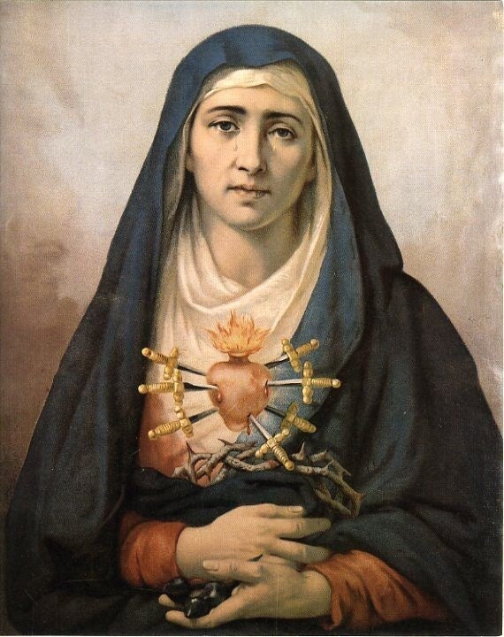 Our Lady of Sorrow V47 Poster Print Art Home Wall Decor Catholic ...
