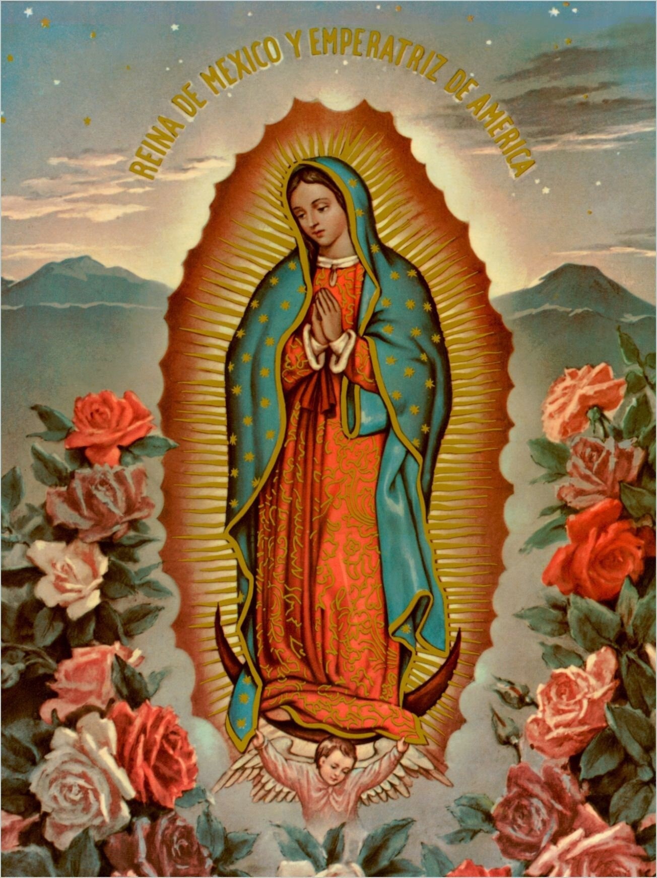 Our Lady of Guadalupe V12 Poster Print Art Home Wall Decor Catholic ...