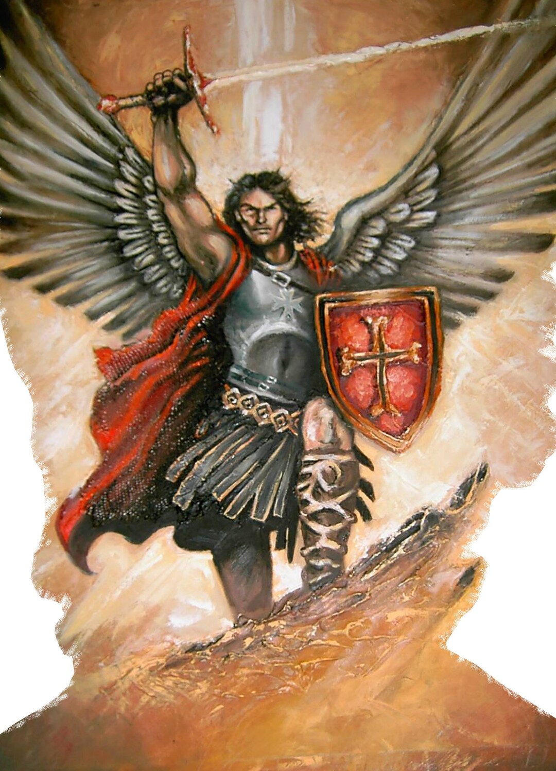 Saint Michael Archangel V9 Poster Print Art Home Wall Decor Catholic ...