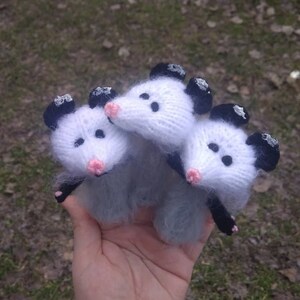 Possums Finger Puppets, Woodland Animals, Crochet Finger Puppet, Puppet ...