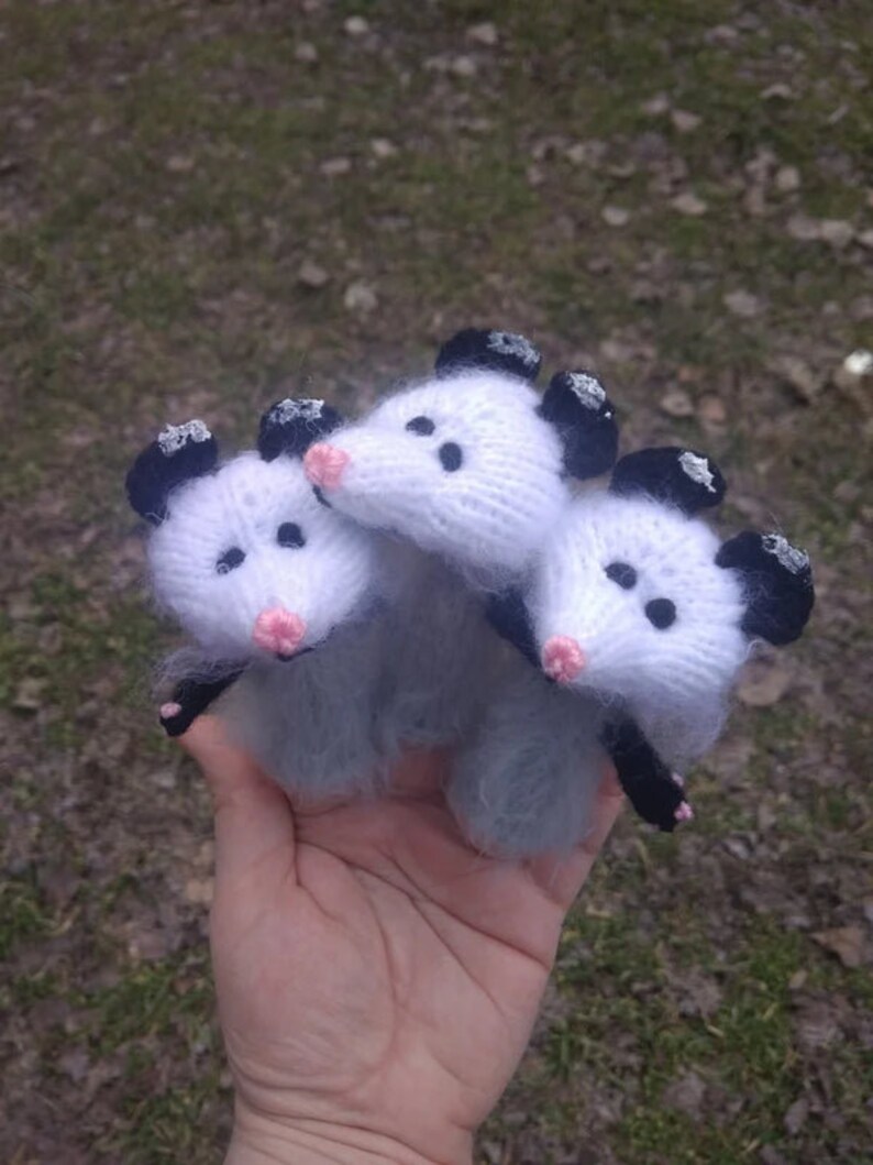 Possums Finger Puppets, Woodland Animals, Crochet Finger Puppet, Puppet ...
