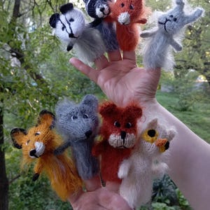 Finger Puppets Animals, Finger Puppets, Crochet Puppets, Puppets Forest ...
