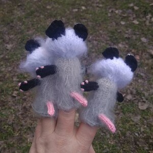Possums Finger Puppets, Woodland Animals, Crochet Finger Puppet, Puppet ...