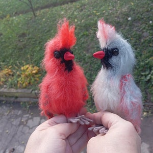 Birds Cardinal Plush, Crochet Toys Bird, Christmas Bird Plush ...