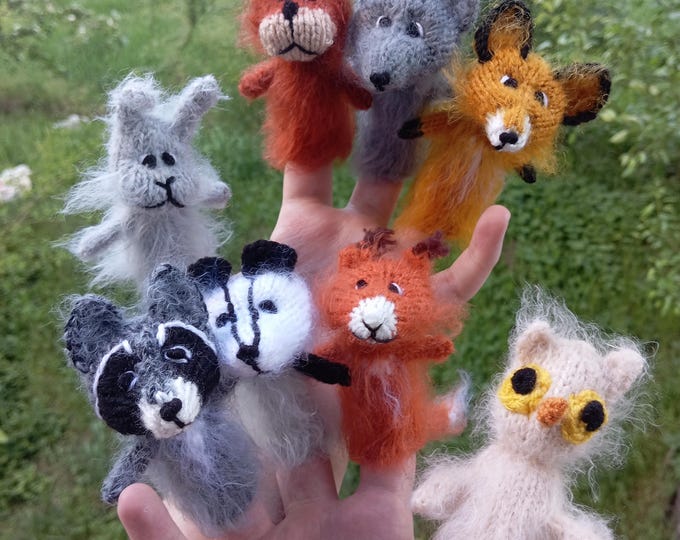 Possums Finger Puppets, Woodland Animals, Crochet Finger Puppet, Puppet ...