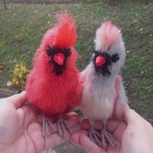 Birds Cardinal Plush, Crochet Toys Bird, Christmas Bird Plush ...