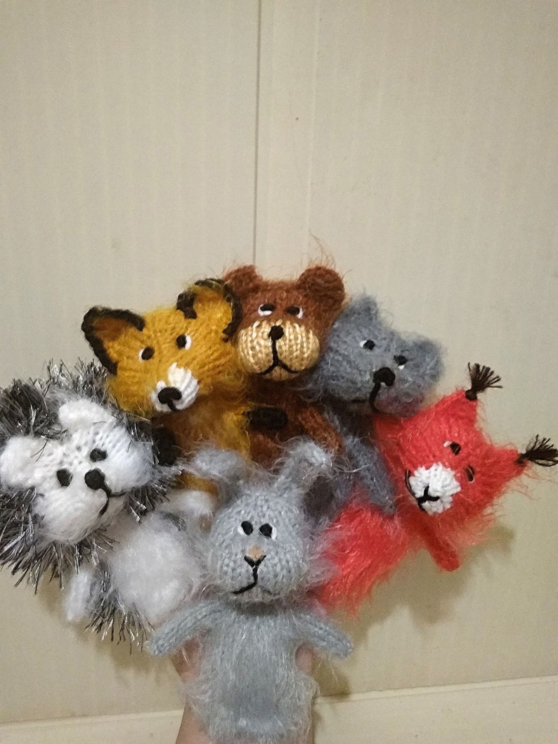 Finger Puppets Set, Finger Puppets Amigurumi, Finger Puppets Crochet ...