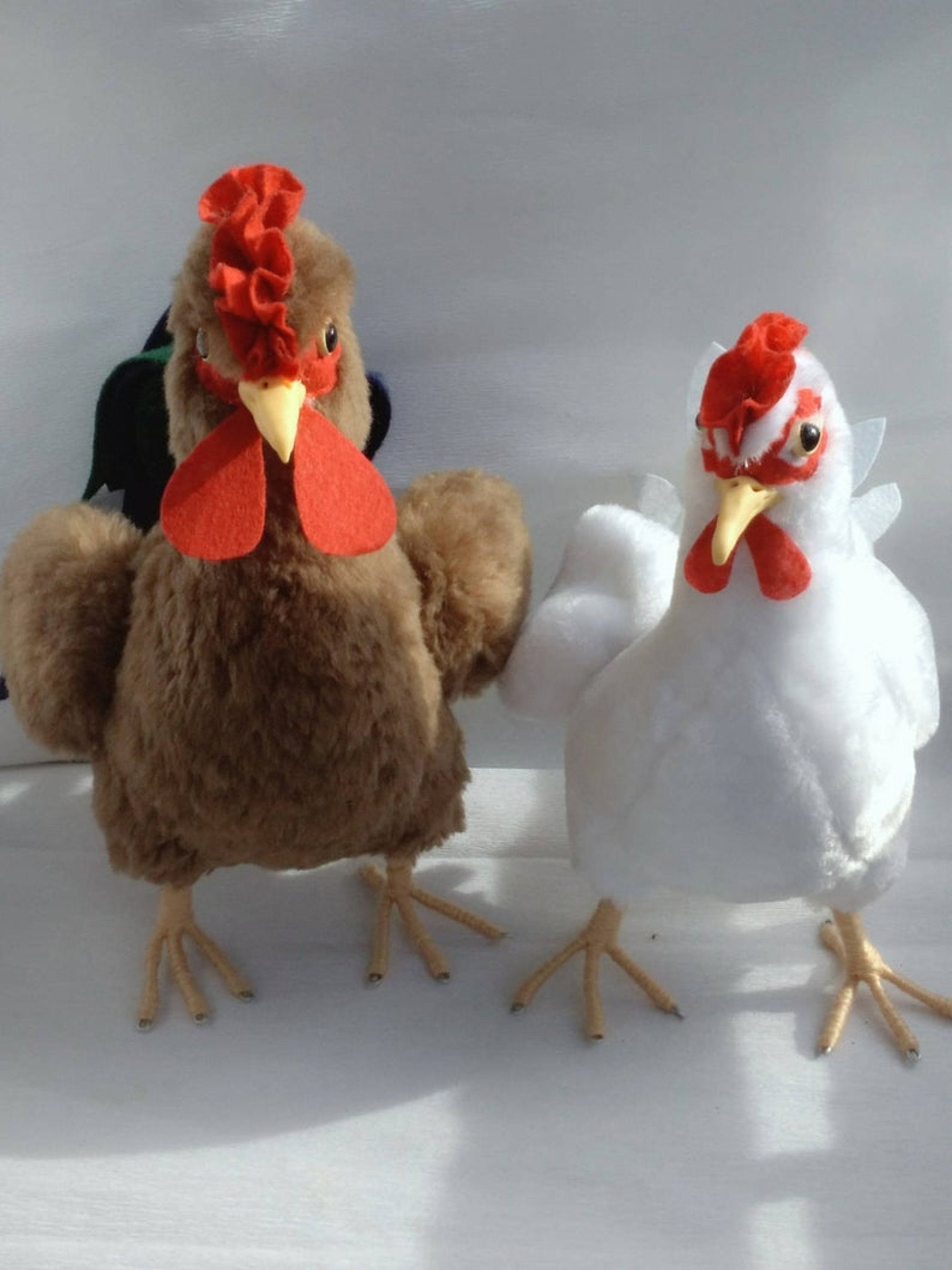 Chicken and Rooster Realistic Plush Figurines - Etsy