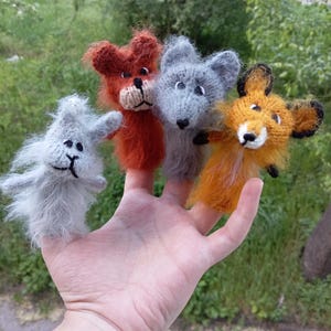 Finger Puppets Animals, Finger Puppets, Crochet Puppets, Puppets Forest ...