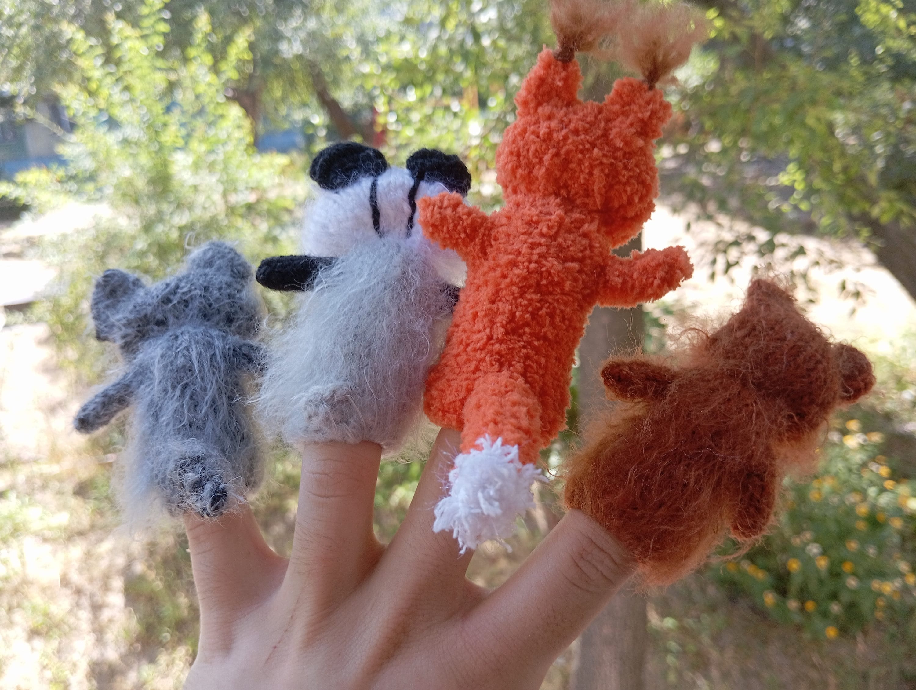 Finger Puppets Animals, Finger Puppets for Kids, Crochet Puppets ...