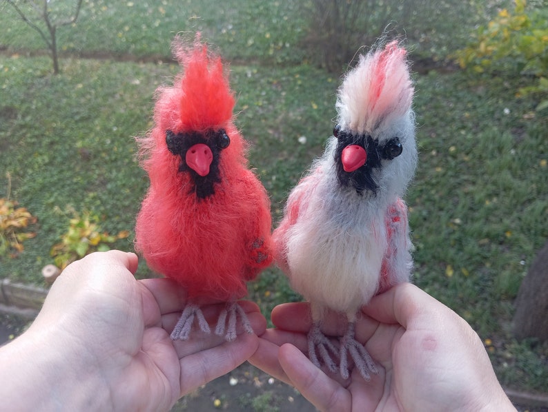 Birds Cardinal Plush, Crochet Toys Bird, Christmas Bird Plush ...