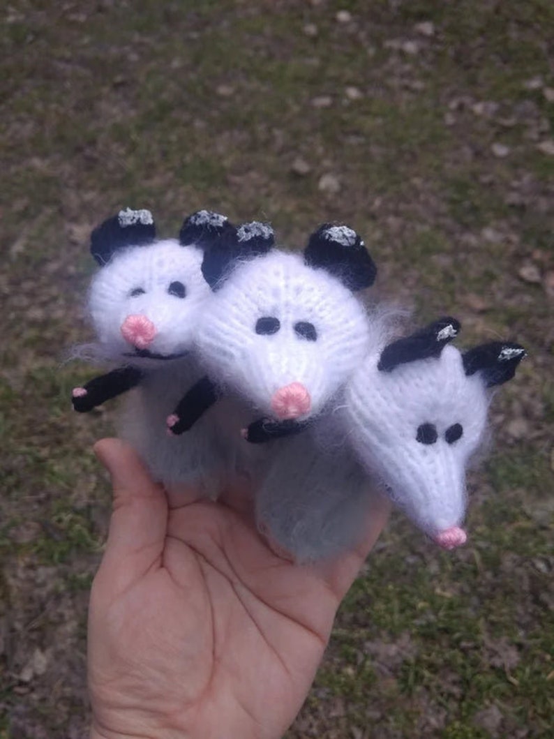 Possums Finger Puppets, Woodland Animals, Crochet Finger Puppet, Puppet ...