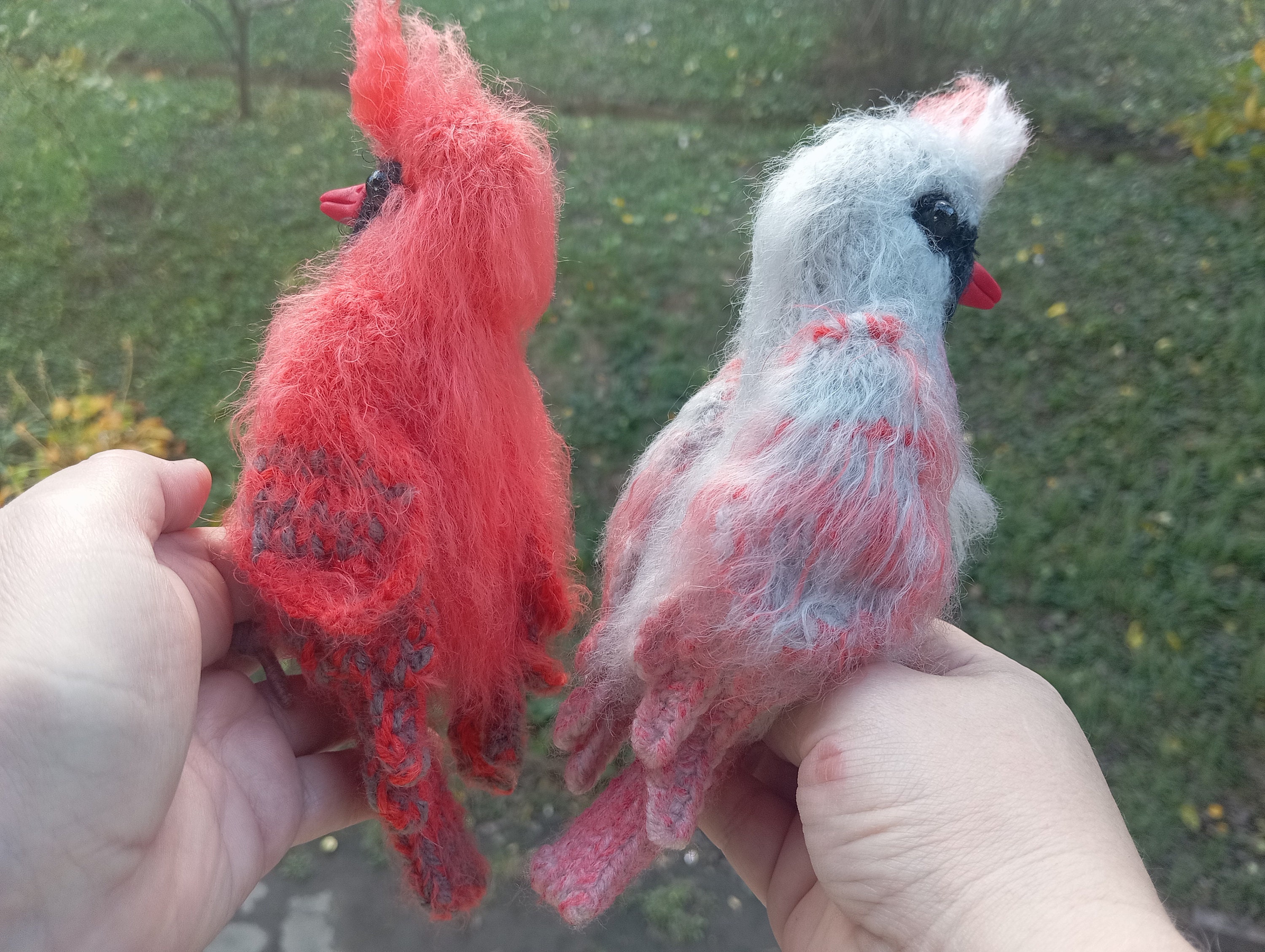 Birds Cardinal Plush, Crochet Toys Bird, Christmas Bird Plush ...