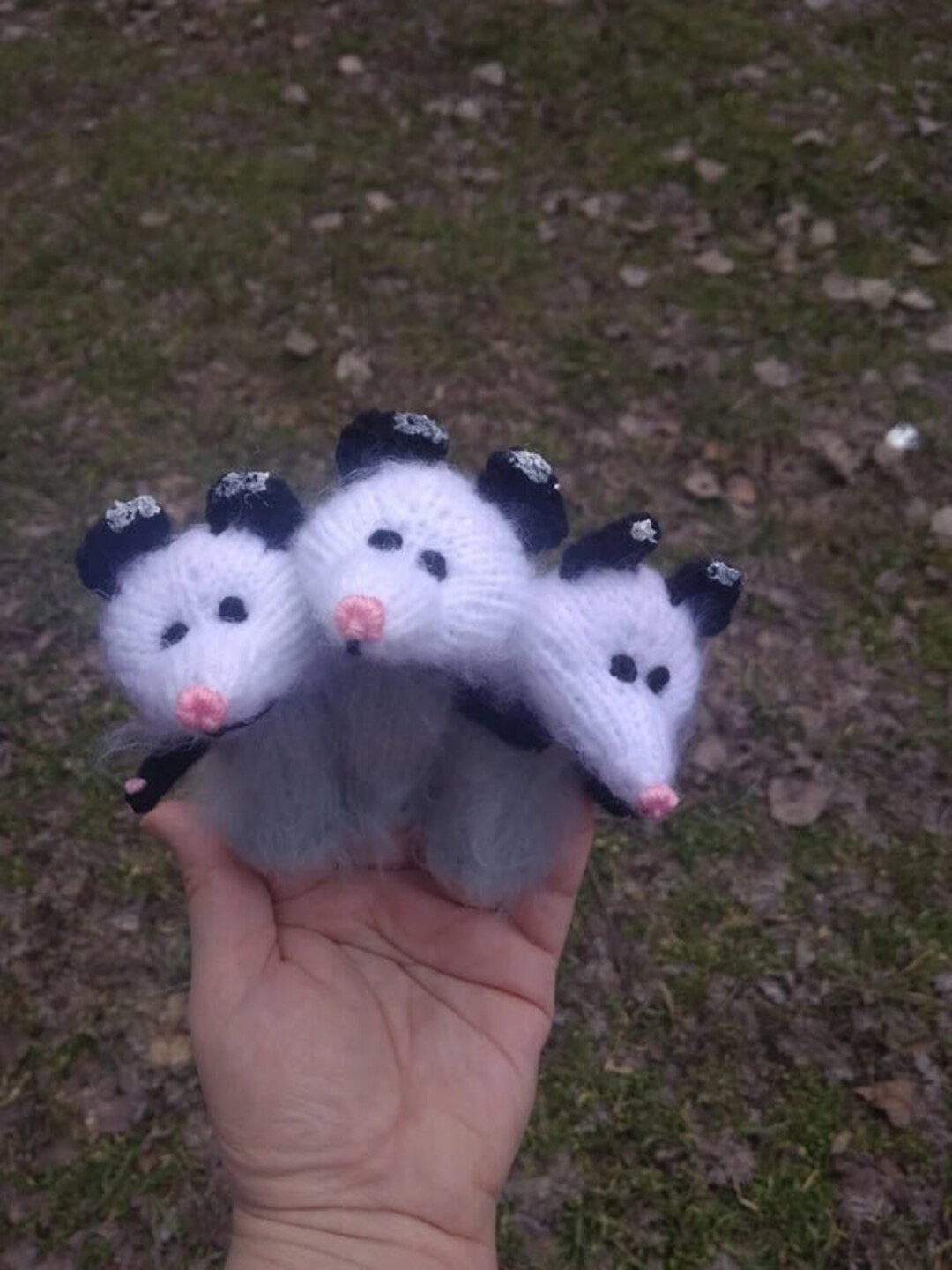 Possums Finger Puppets, Woodland Animals, Crochet Finger Puppet, Puppet ...