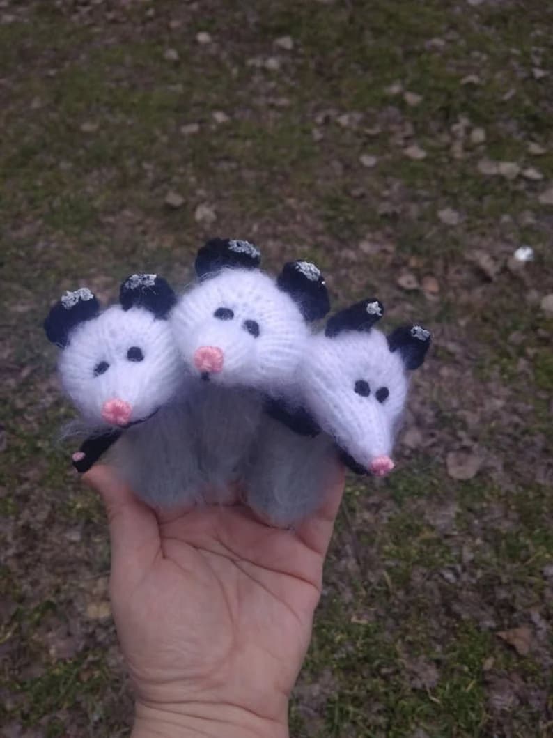 Possums Finger Puppets, Woodland Animals, Crochet Finger Puppet, Puppet ...