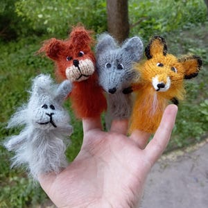 Finger Puppets Animals, Finger Puppets, Crochet Puppets, Puppets Forest ...
